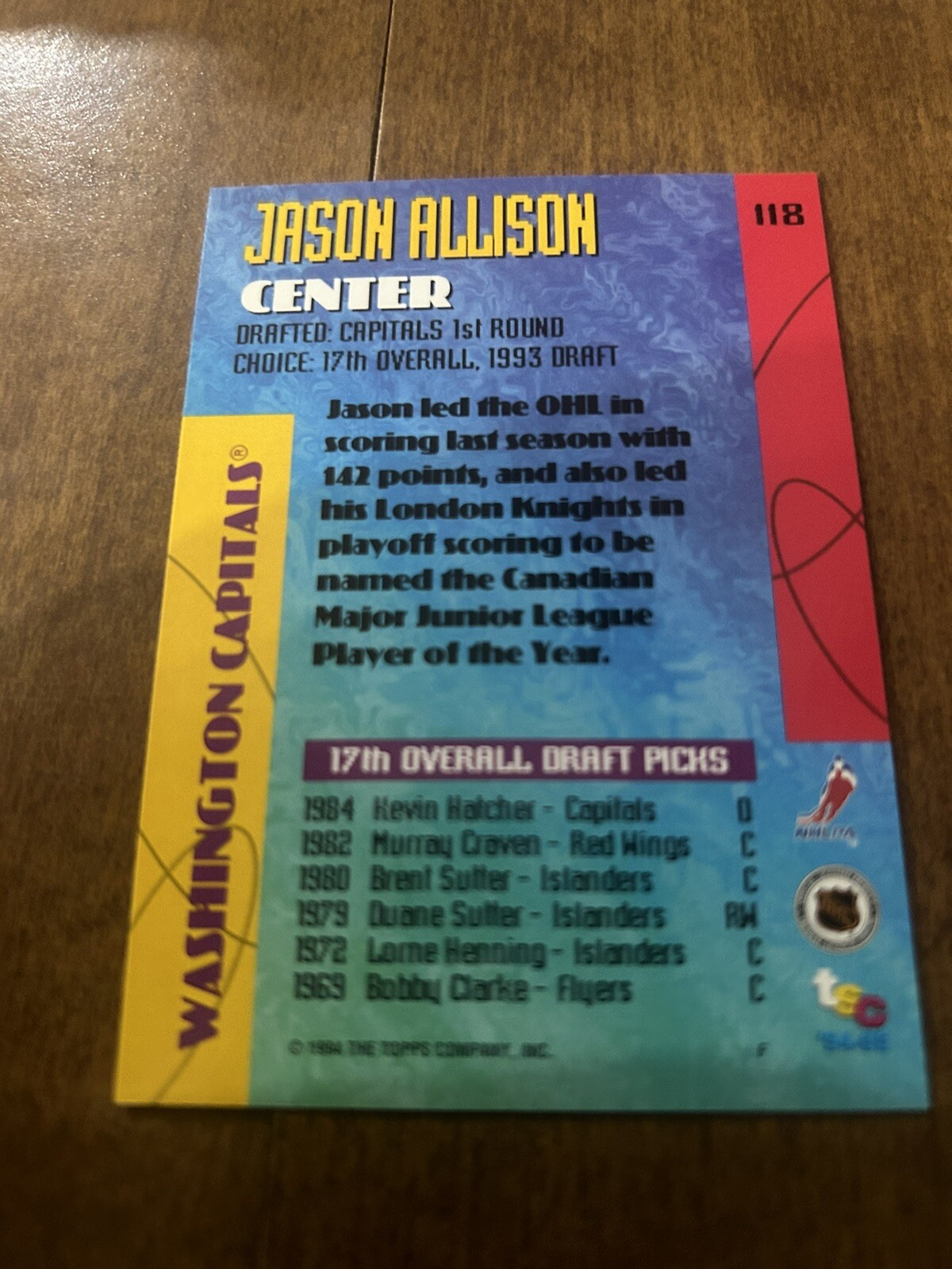 1994-95 Topps Stadium Club - #118 Jason Allison for sale online | eBay