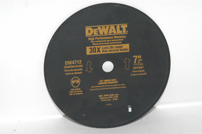 DEWALT BLACK DW4712B 7-Inch High Performance Diamond Masonry Blade BULK ...