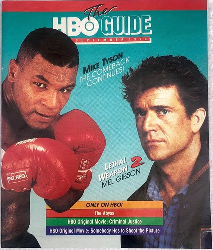 Vintage Sep 1990 HBO Guide Magazine - Mike Tyson, Lethal Weapon 2, Next ...