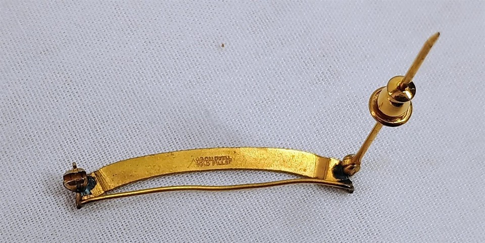 Vintage DAR Pin Ribbon Top J.E.Caldwell Gold Filled Mary Kelton Dummer ...