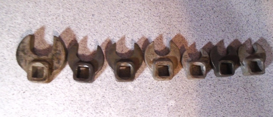 Vintage 7 pc. Plomb Plumb 3/8" dr. Crows Foot Open Wrench Tool Set 3/8 ...
