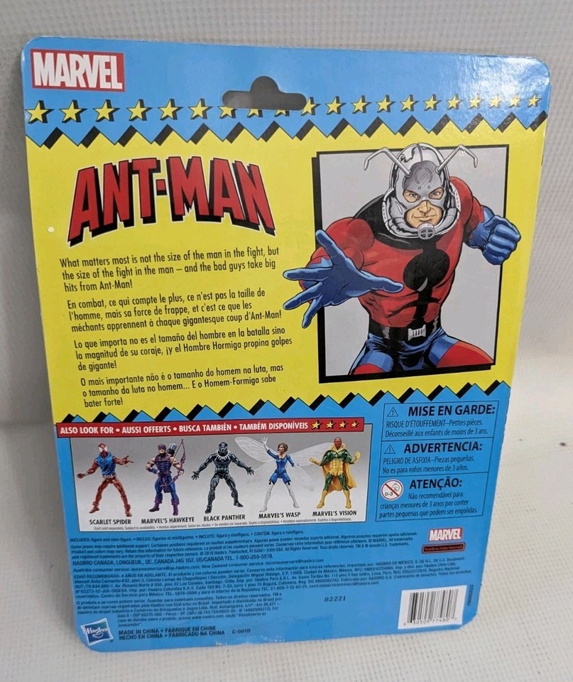 Ant-Man 2018 Hasbro Marvel Retro Marvel Legends with Mini Wasp Carded ...