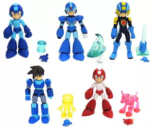 66 Action Mega Man Candy Toy Figure Set 5 Types Rockman X EXE Dash ...