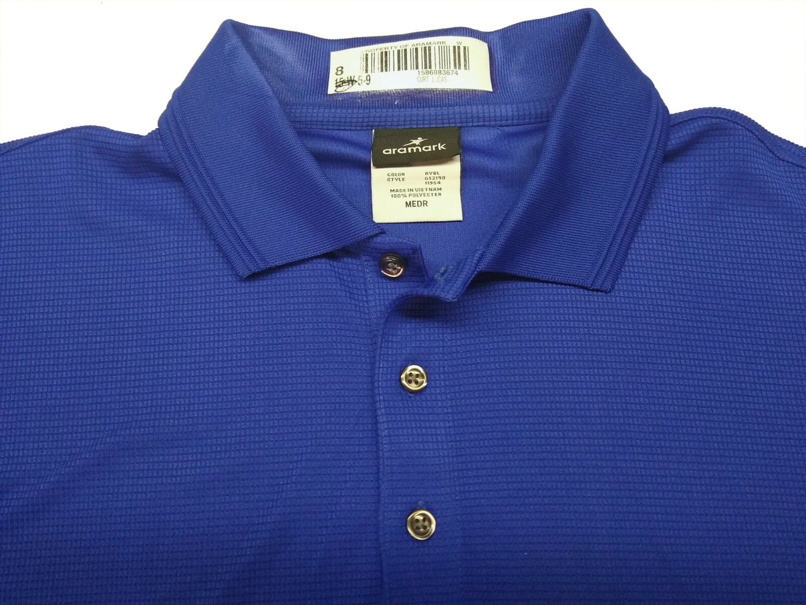 Used Polo Shirts Uniform Work Shirts Aramark WearGuard Light Weight ...