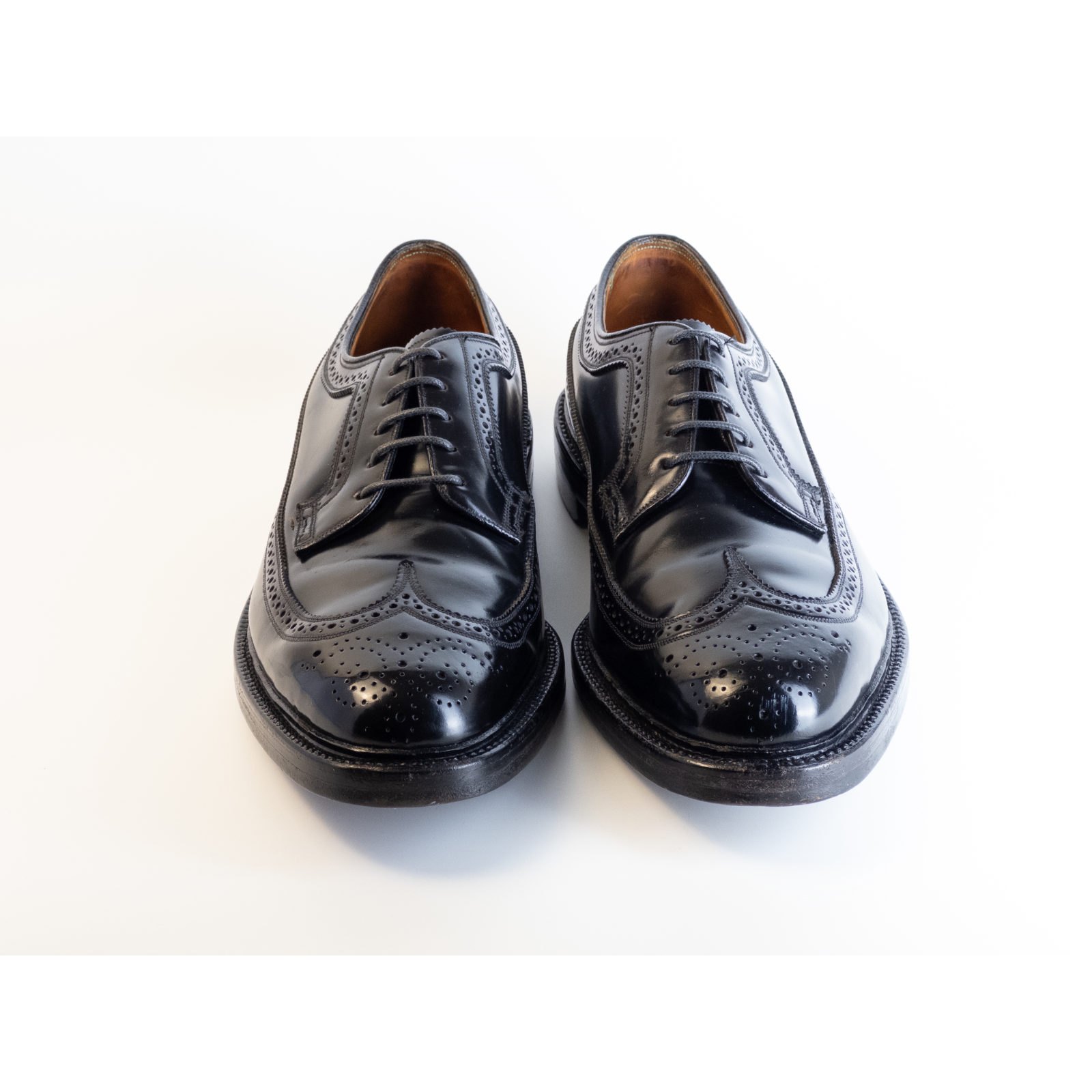 RARE 50s | FLORSHEIM IMPERIAL 9.5D BLACK SHELL CORDOVAN LONGWING ...