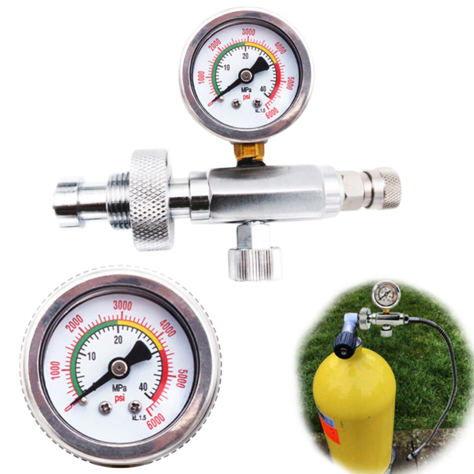 DIVING BOTTLE FITTING GAUGE AIR GUN RIFLE TANK FILL HOSE VALVE DIN PCP ...