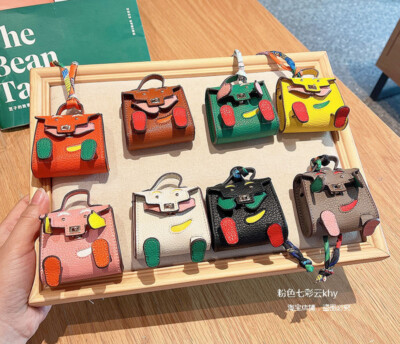 PU Kelly Doll bag pendant cute mini car keychain Coin purse Charm for ...