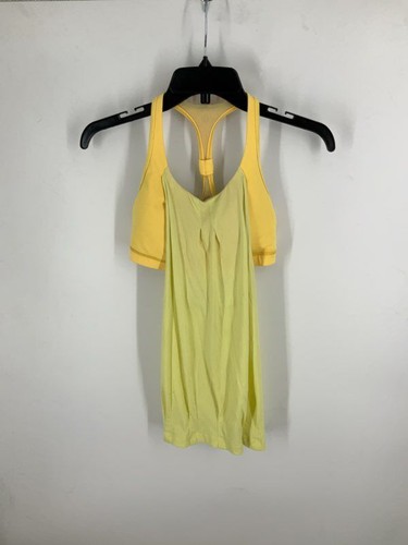 Lululemon Yellow & Orange Layered Racerback Sports Bra & Tank Top 4 | eBay
