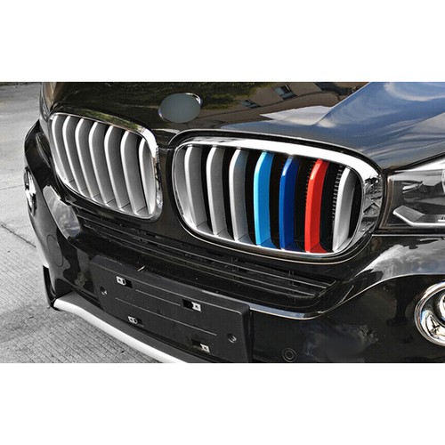For BMW X5 F15 2014-2018 Red&Silver Front Bumper Mesh Grill Grille ...