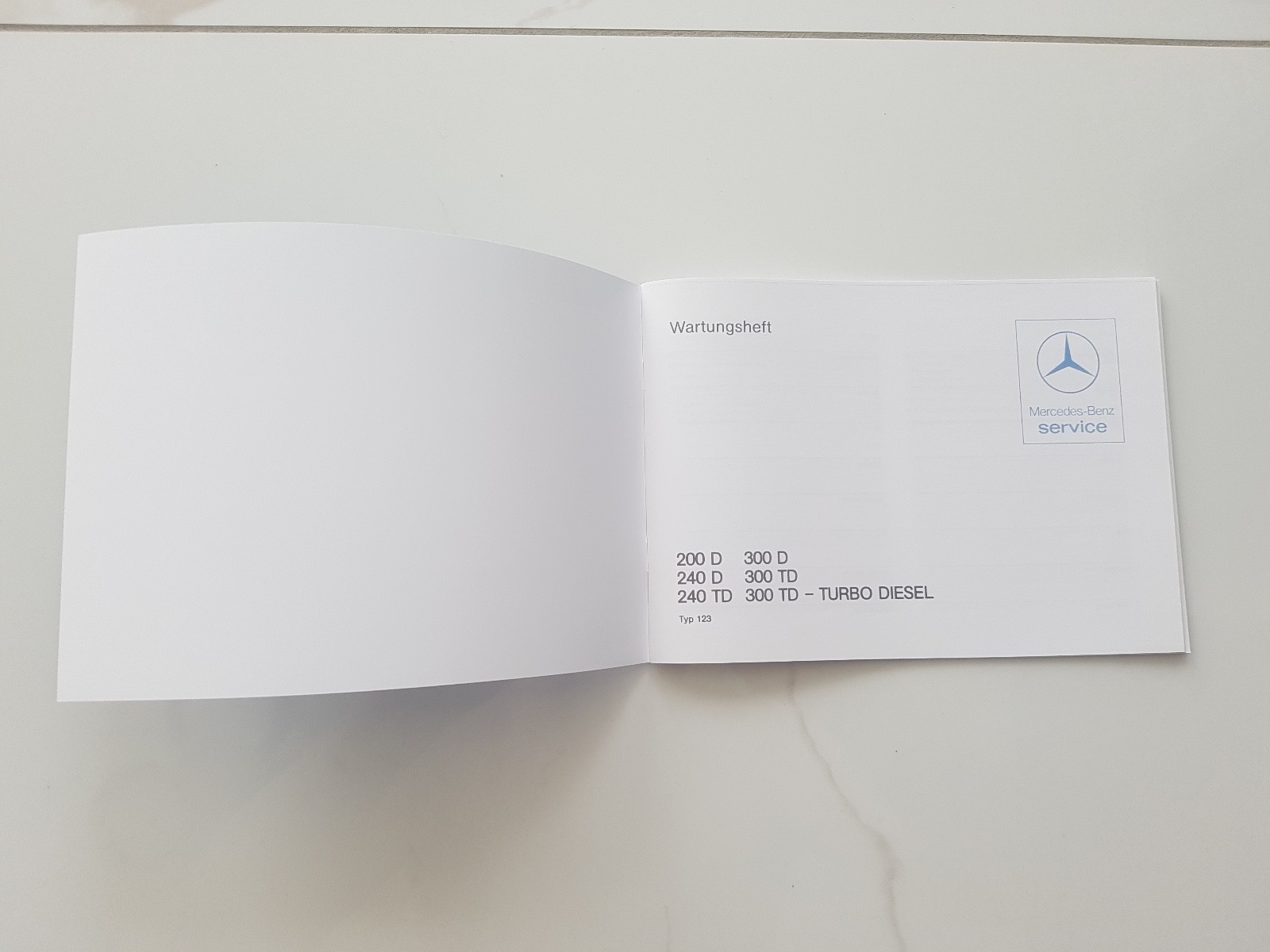 Mercedes Serviceheft für PKW mit Dieselmotor Typ W123 W124 W140 NEU ...