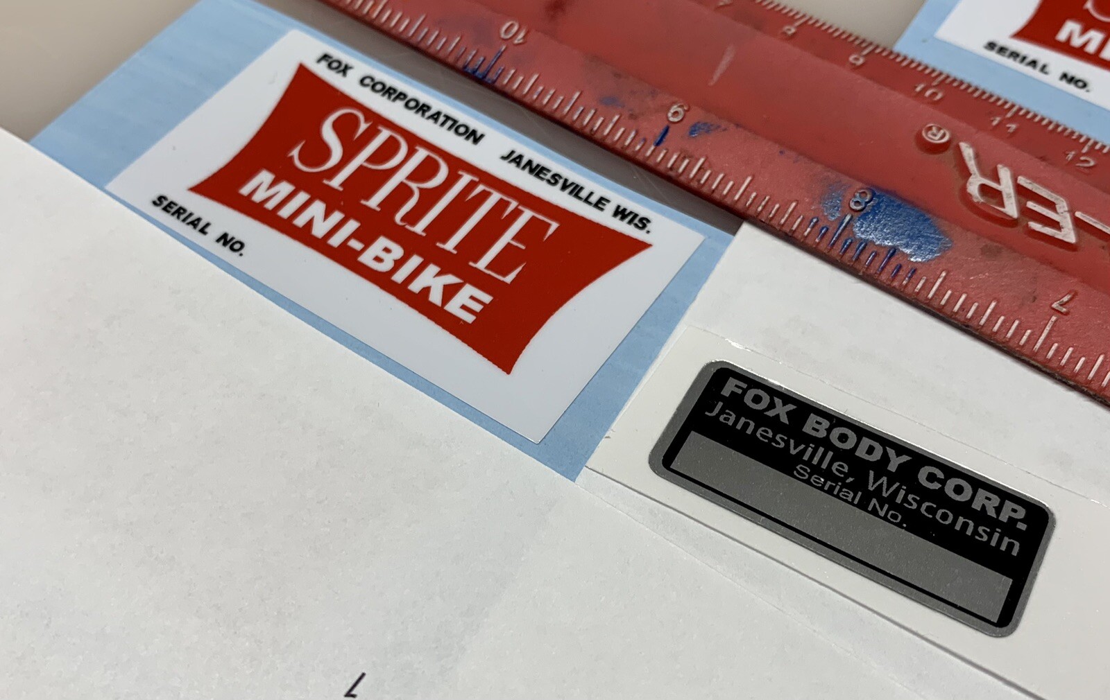 FOX Sprite Mini Bike Decals Decal Sticker Trail | OE | Decal/Sticker