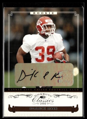 2006 CLASSICS ROOKIE /799 AUTO DERRICK ROSS CHIEFS | eBay