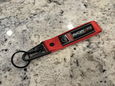 New Black Red Ducati Corse Double Sided Motorcycle Keychain - US Seller ...