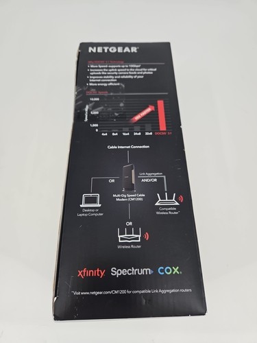NETGEAR Nighthawk Cable Modem CM1200, compatible with all cable ...