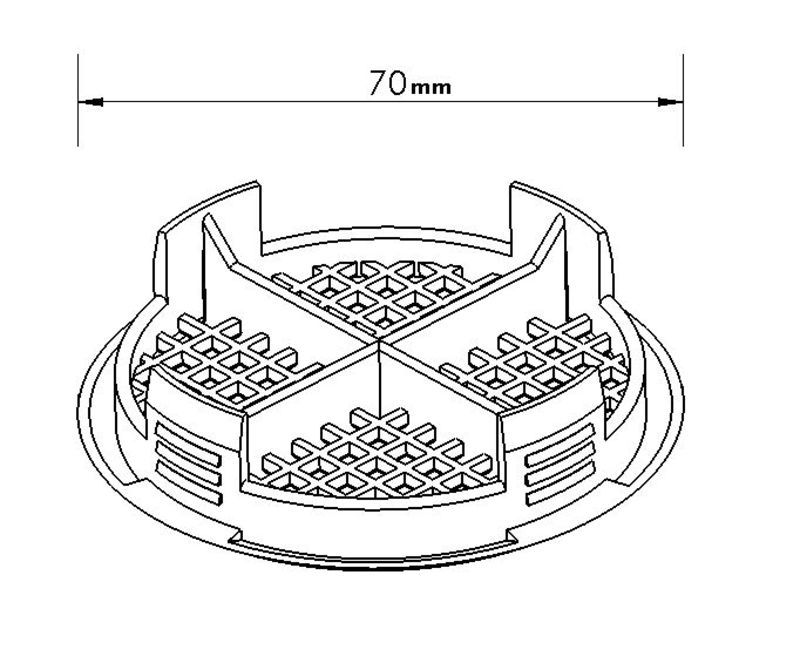 Timloc 20 x 70mm Brown Plastic Round Circular Push In Soffit Air Vents ...