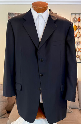 Hickey Freeman Mens Blue Wool 3 Btn Dual Vent Blazer Sz 48 L MINT! | eBay