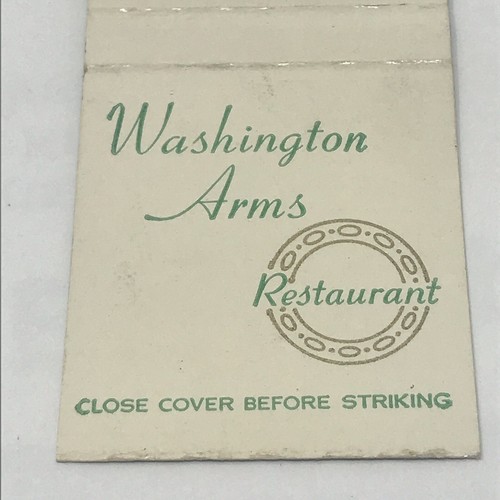 Vintage Matchbook Washington Arms Restaurant Advertisement Mamaroneck ...