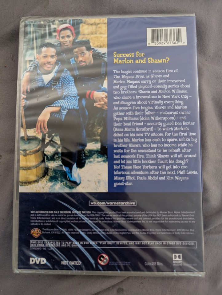 The Wayans Bros Complete Fifth Season DVD Set Shawn Marlon Comedy ...