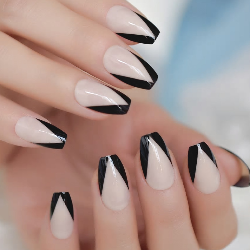 Chevron Acrylic Nails