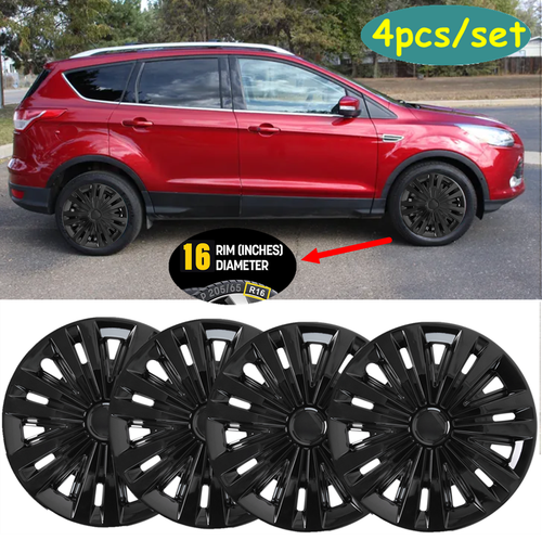 16" Set of 4 Wheel Covers Hub Caps fits R16 Tire & Steel Rim For Ford ...