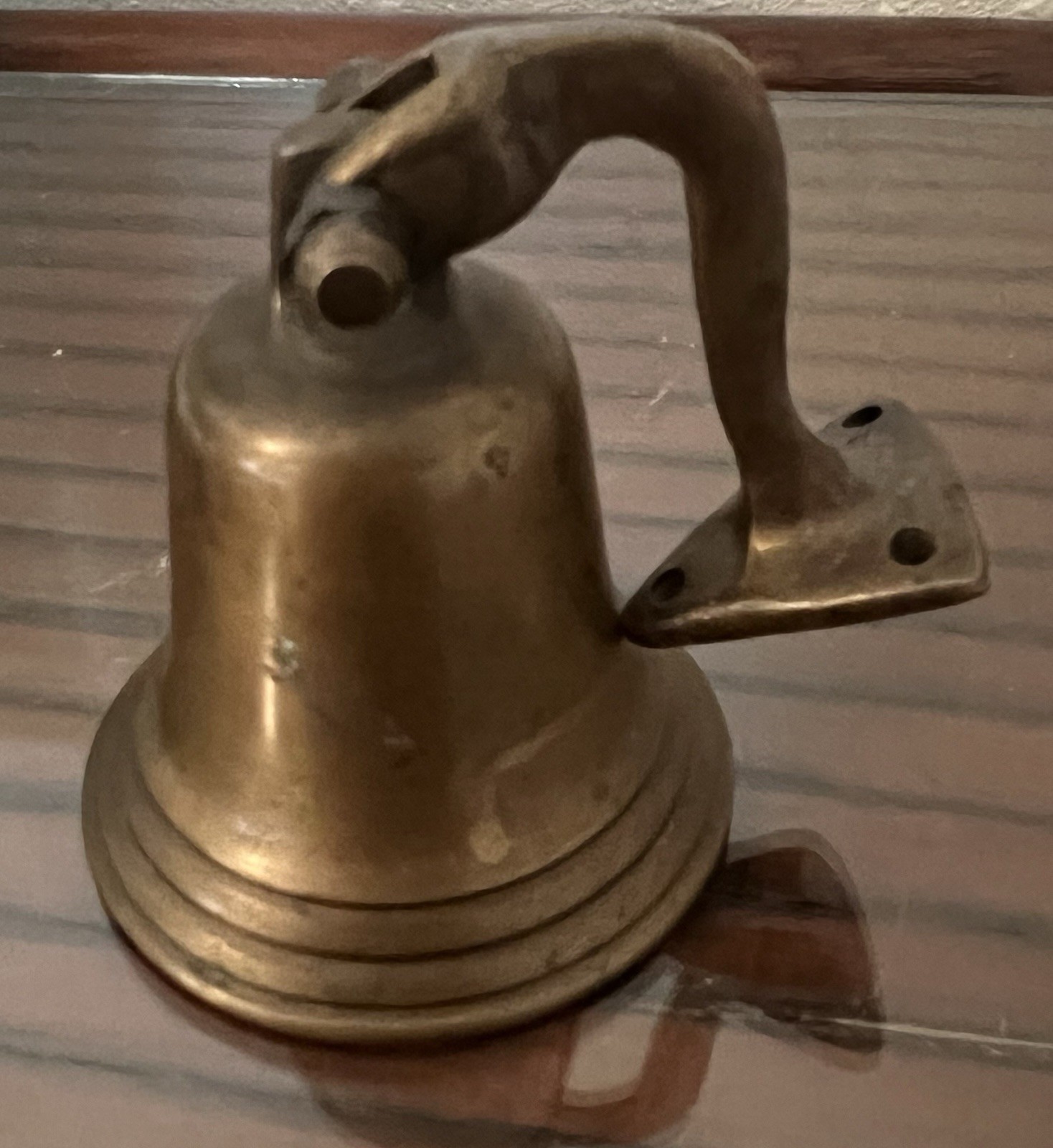 VINTAGE Small Brass DINNER BELL-Wall/Door Trim Screw Mount Farm | eBay