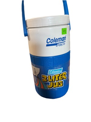 Coleman Polylite 2 Liter Jug Blue Cooler Vintage Blue White | eBay