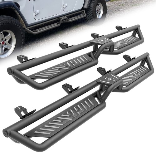 Side Running Boards Nerf Bars Step Plates For 2020-2026 Jeep Gladiator ...