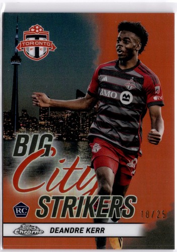 2024 Topps Chrome Mls - Big City Strikers Deandre Kerr #CS-7 Orange ...