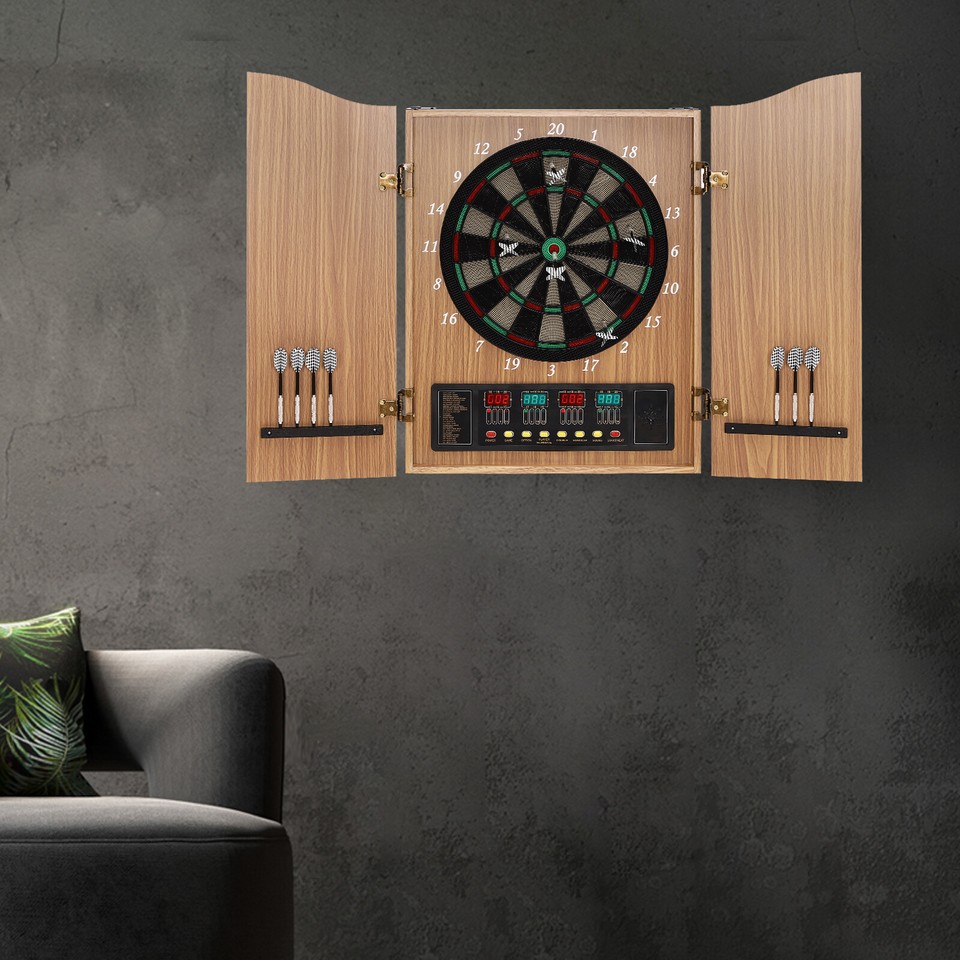 Take Aim Electronic Dart Machine Dart Board Cabinet Set For Commercial ...