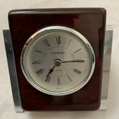 DANBURY MINT 3 3/4 Stainless Steel Triangle Clock - Needs Repairs or ...