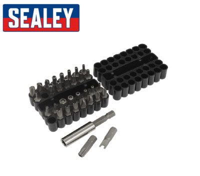 Sealey AK614 Security Bit Set / Anti-Tamper Bits with Adaptor in Rubber ...
