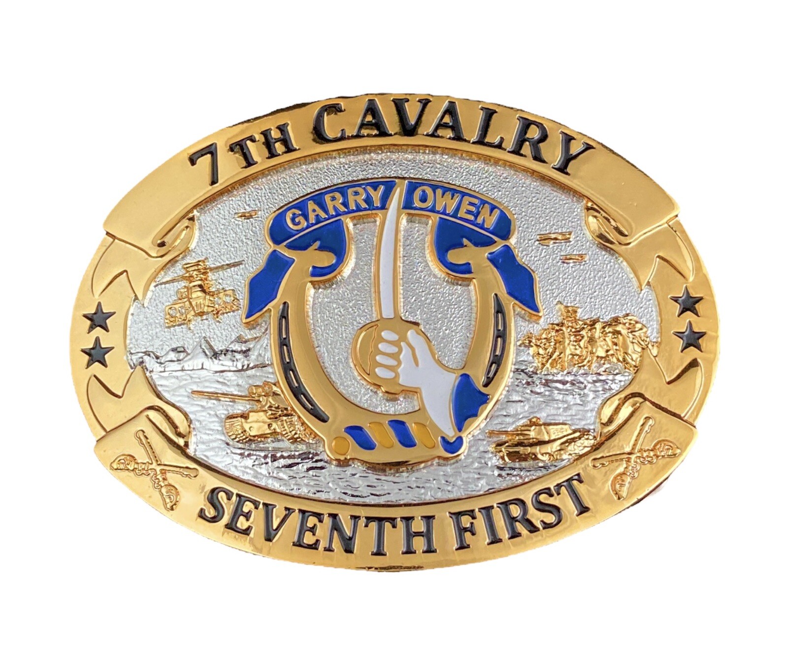 🌟US Army 7th Cavalry Regiment GarryOwen, 7th Cav Gold & Silver Tone ...