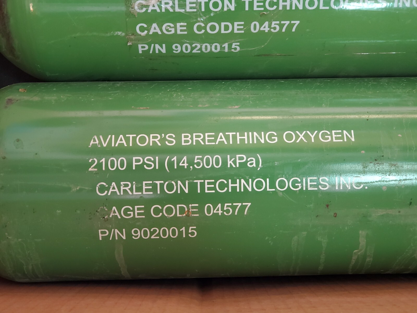 LOT OF 3 Carleton Tech Large Military Aviators Breathing Oxygen Tank ...