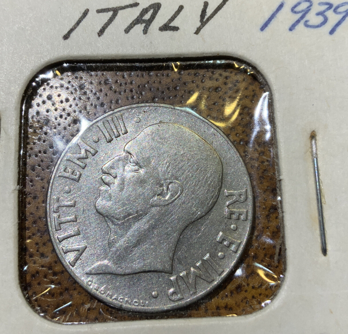 WW 11 Coins: 1 - Italian Fascist Mussolini Era C 20 coin 1939 “R” Circ ...