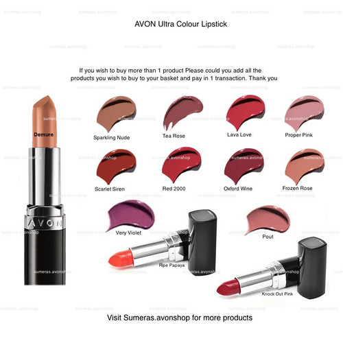 Avon Ultra Colour lipstick ~ Various Lipstick Shades ~ New & Free P&P ...
