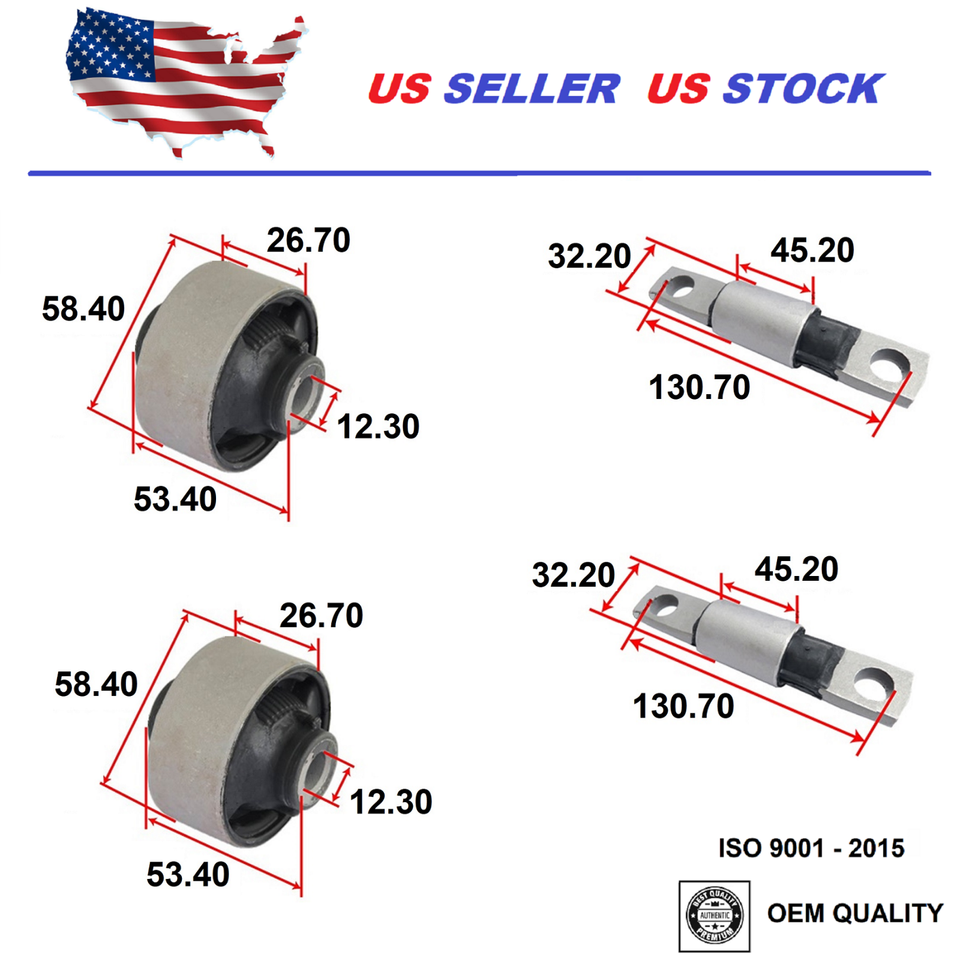 4x Front Control Arm Bushing Lower For Nissan Rogue 08-19 Rogue Select ...