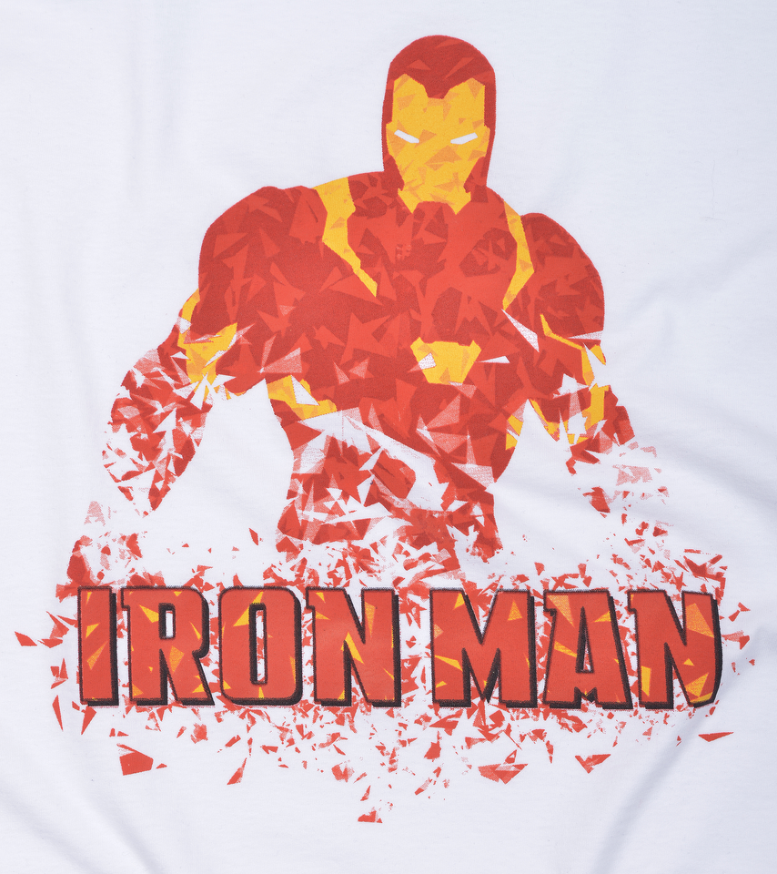 Iron Man T Shirt White Ringer Disintegrate Marvel Superhero New ...