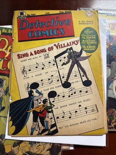 Detective Comics 124 Batman front cvr & Batman story only 1947 Joker ...