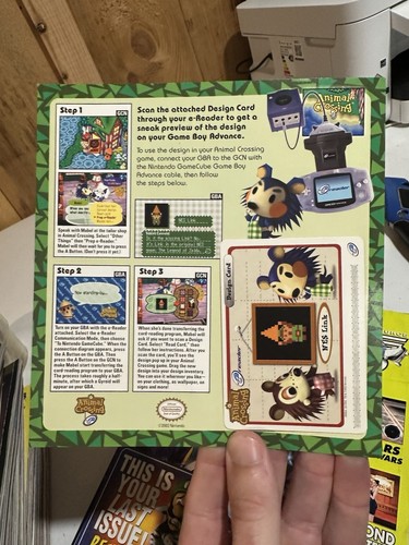 Nintendo Power Animal Crossing Game E Reader NES LINK Design Card Promo ...