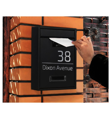 PERSONALISED LETTER BOX POST MAIL BOX WALL MOUNTED POST BOX LOCKABLE ...