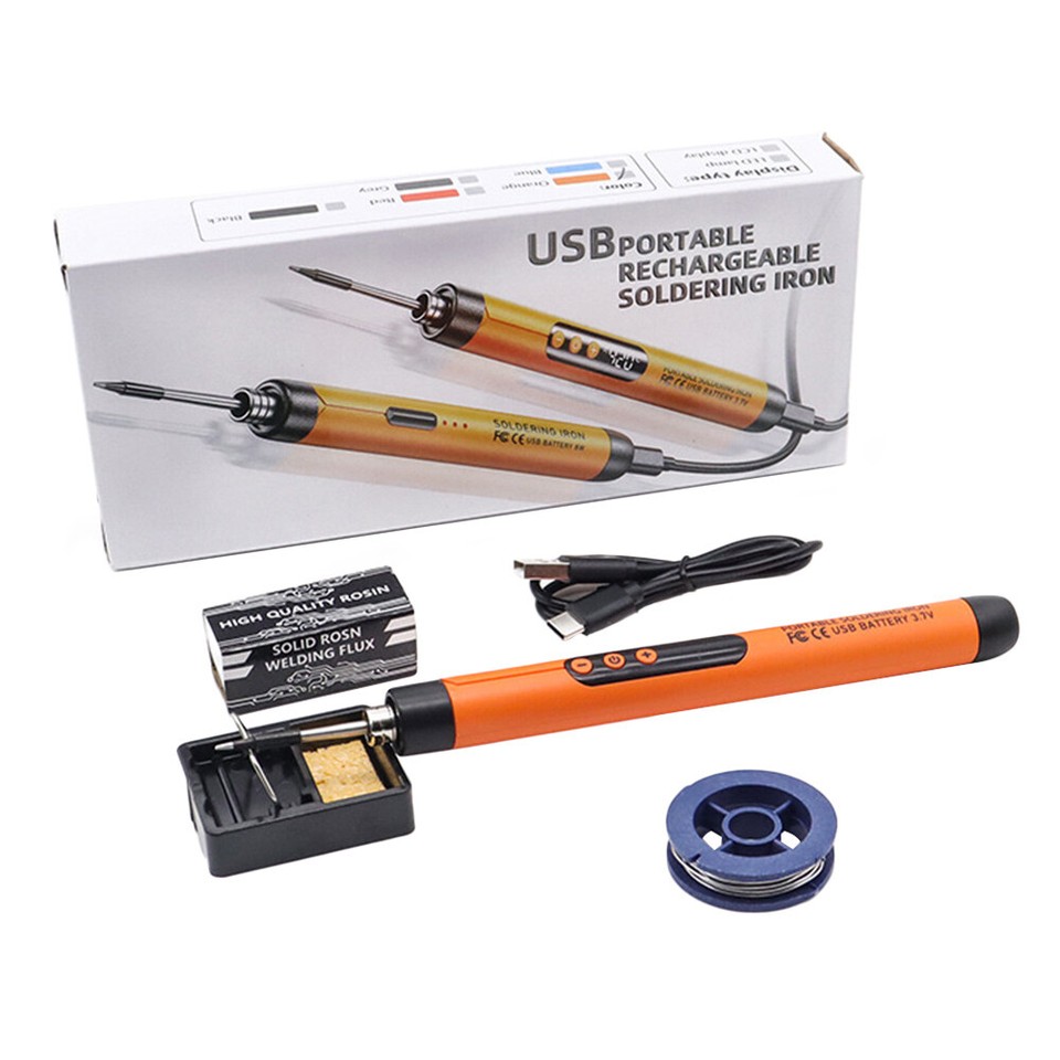 Wireless Soldering Iron Kit Type-C Portable Rechargeable Soldering Iron ...