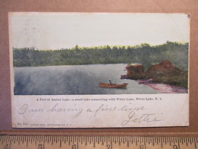 c1905 postcard, Amber Lake, White Lake, NY New York | eBay