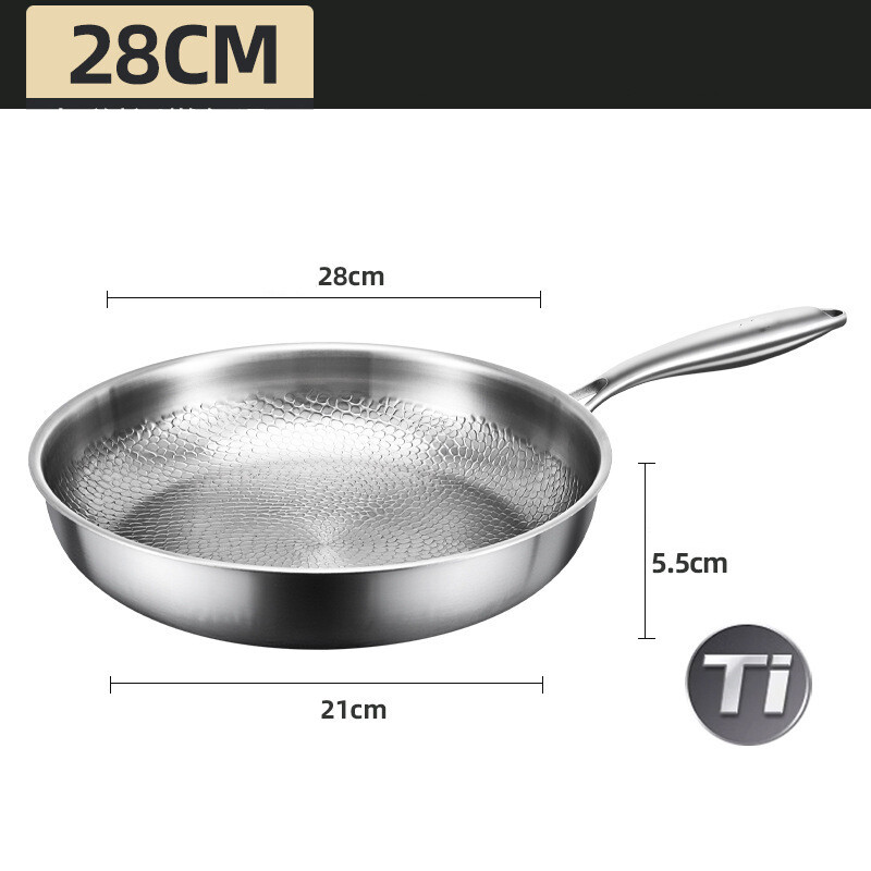 Siraatskitchen Titanium Frying Pan, Titanium Hammered Non Stick Pan for ...