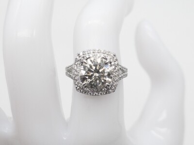 $65,000 EGL 5.60ct SI L CERTIFIED ROUND Natural Diamond 18k White Gold ...