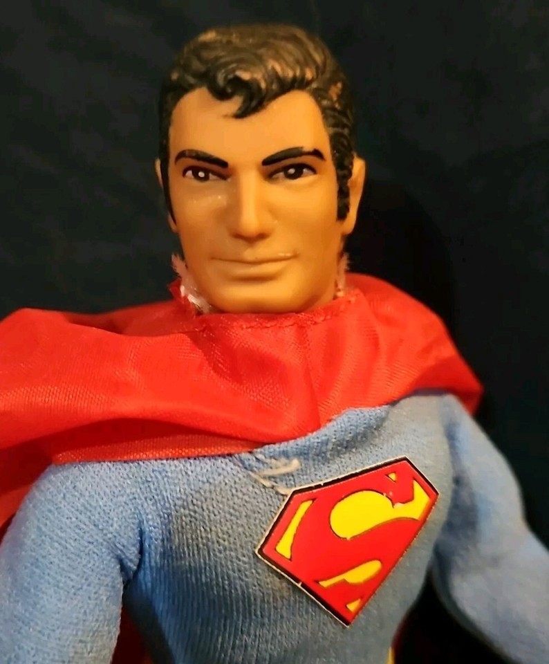 1974 Mego Superman 8 INCH FIGURE TYPE 2 NICE Clean Reproduction Cape ...