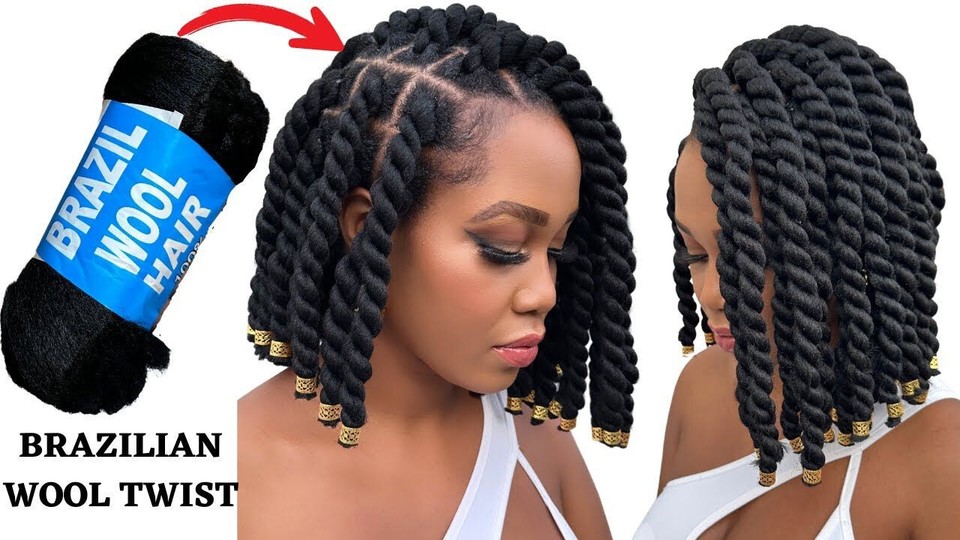 Brazilian Wool Hair Black Dreadlock Faux Locks, Braid, Twists 100g ...