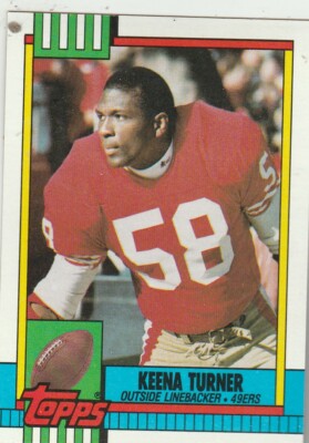 FREE SHIPPING-MINT-1990 Topps #24 Keena Turner San Francisco 49ers ...