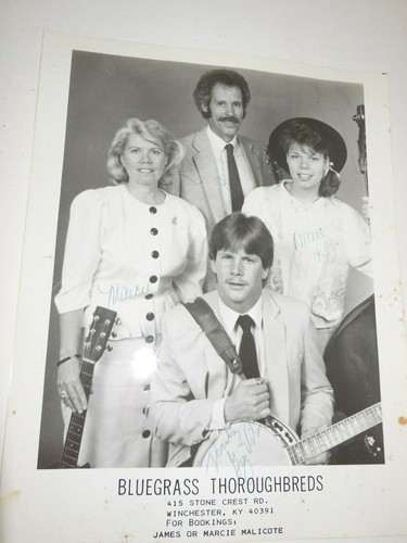 A1 BLUEGRASS THOROUGHBREDS Signed photo Whole group Bluegrass Greg ...