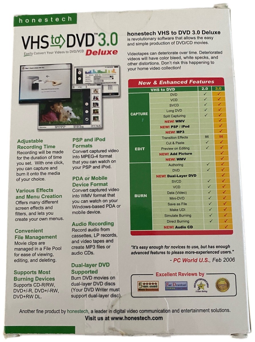Honestech Vhs To Dvd 30 Se Boosterba Honestech VHS To DVD 5.0 Deluxe