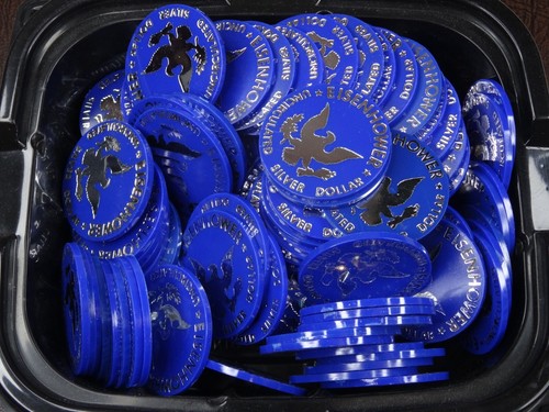 (100) Blue Token from US Mint Eisenhower Silver Dollar Coin Sets ...